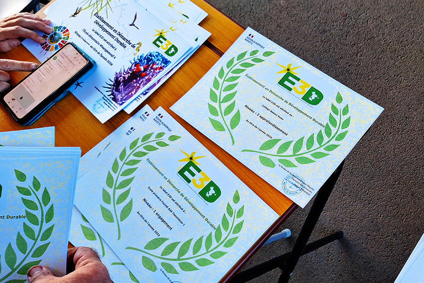 Remise des labels E3D | Académie de Mayotte